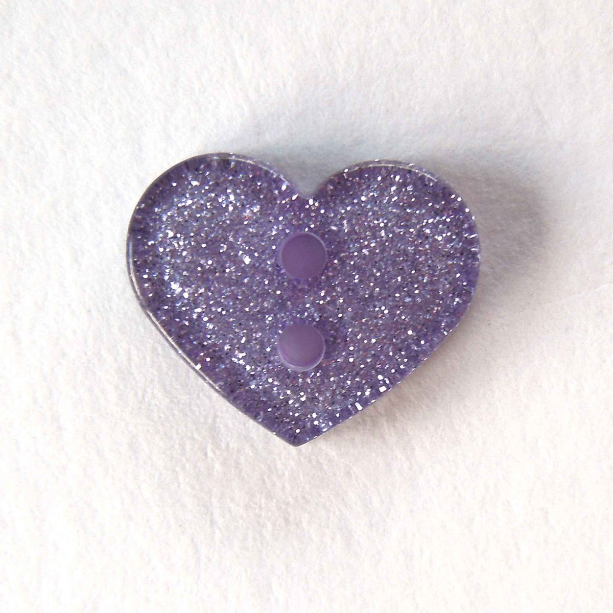 13 mm Lilac Glitter Heart Buttons, Trimits 2 Hole Buttons, Pack of 10 ...