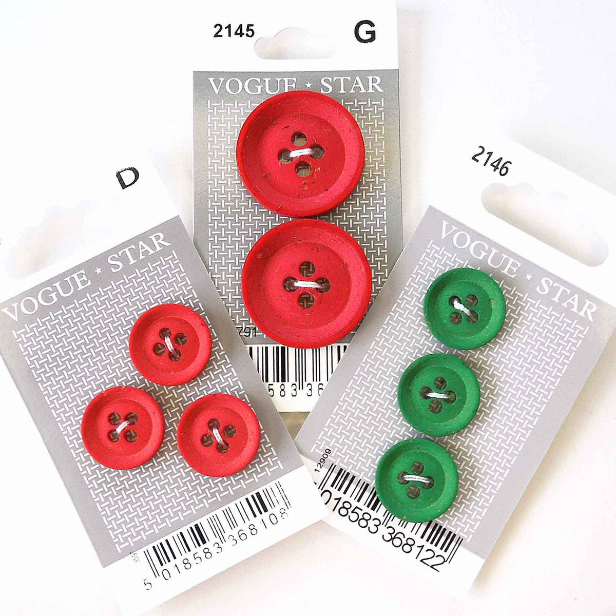 Buttons Vogue Star – Fabric and Ribbon