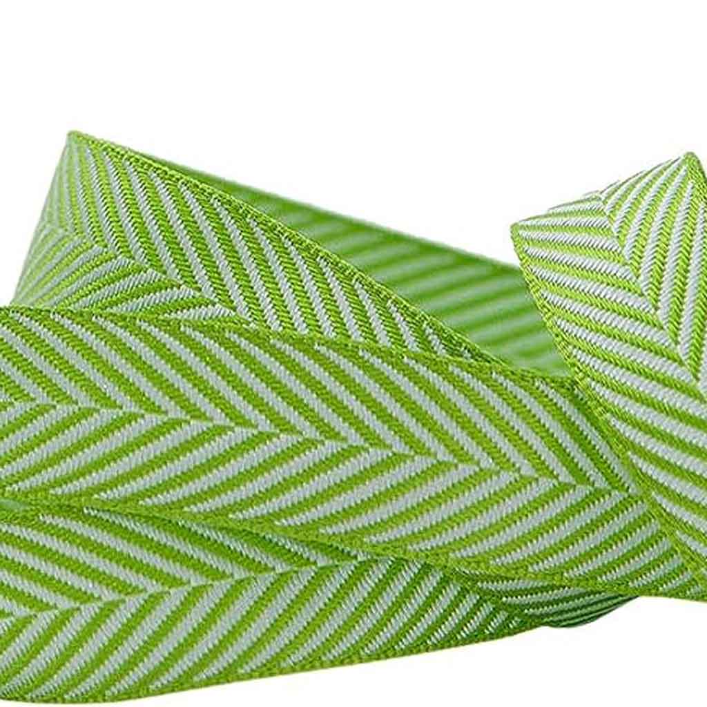 Herringbone Ribbon - Meadow Green - Berisfords - 10mm - 16mm - 25mm ...