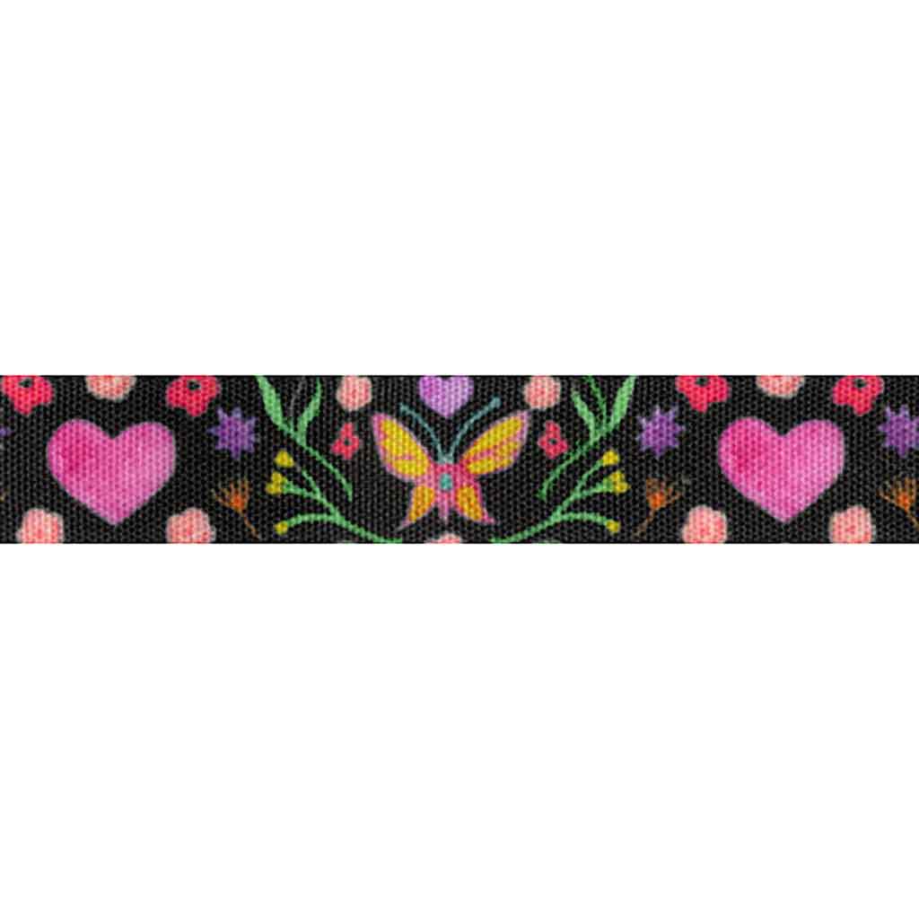 15mm Spring Bloom Ribbon - Black/Multi - Berisfords – Fabric and Ribbon