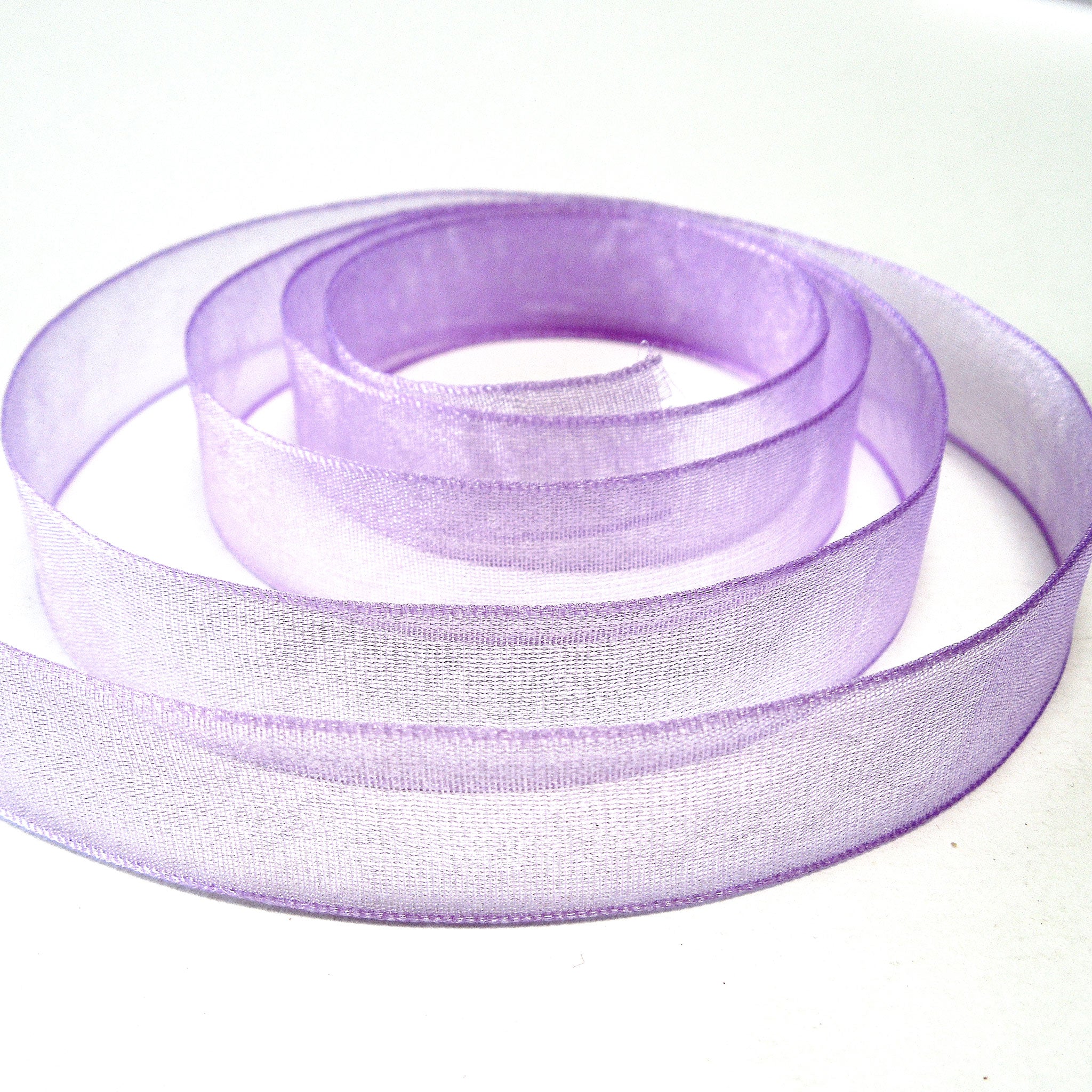 Super Sheer Ribbon - Helio - Lilac - Berisfords - 10mm - 15mm – Fabric ...
