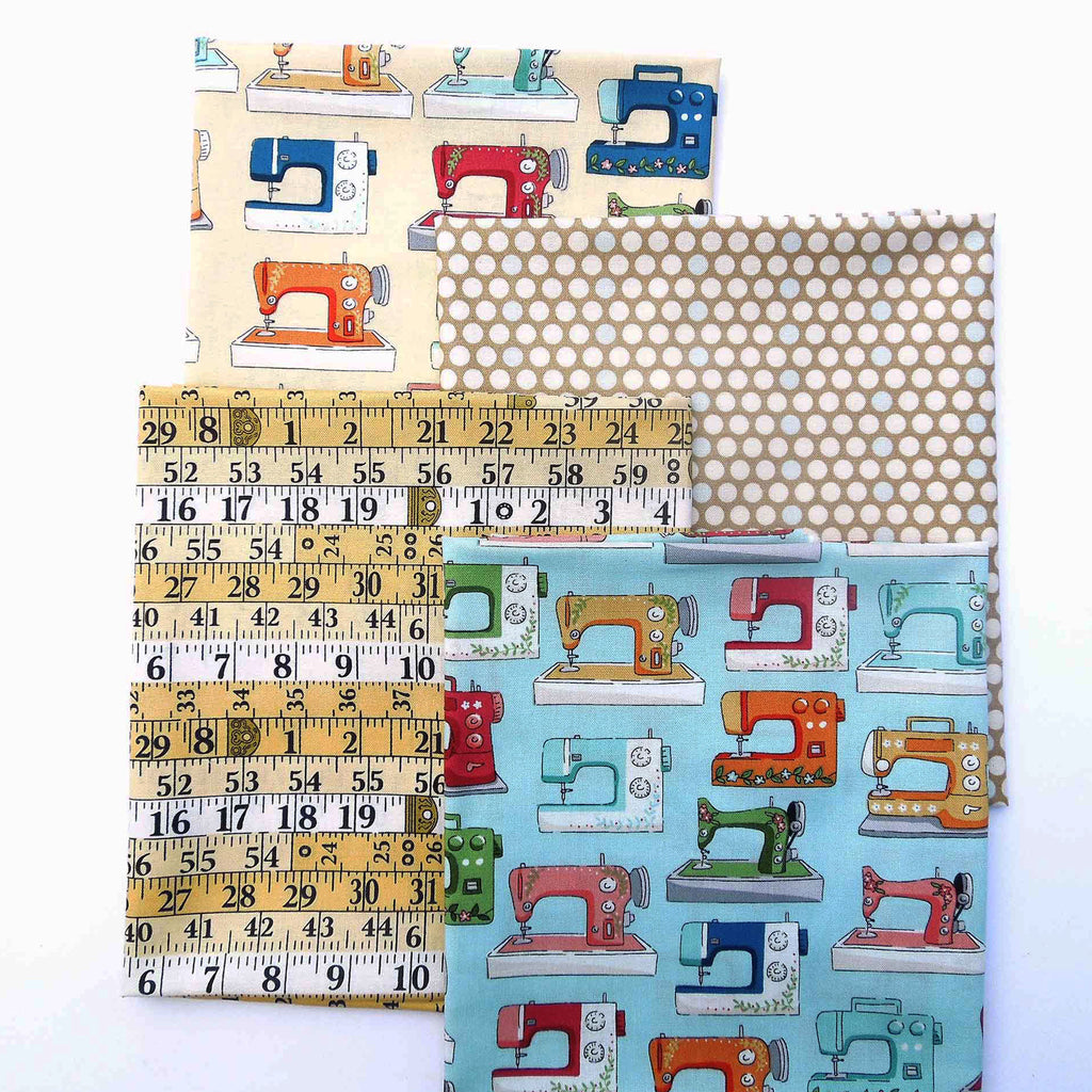 Sewing Machine Fat Quarter Pack - Makower - Sewing Room Collection – Fabric and Ribbon