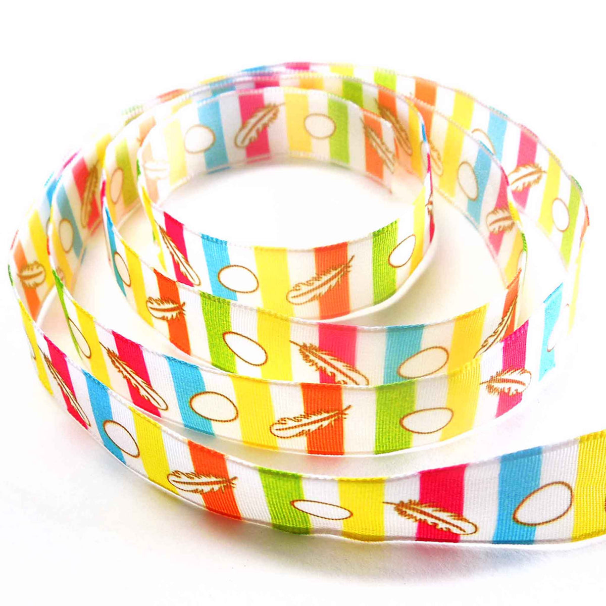 15mm Egg and Feather Taffeta Wired Ribbon – Fabric and Ribbon