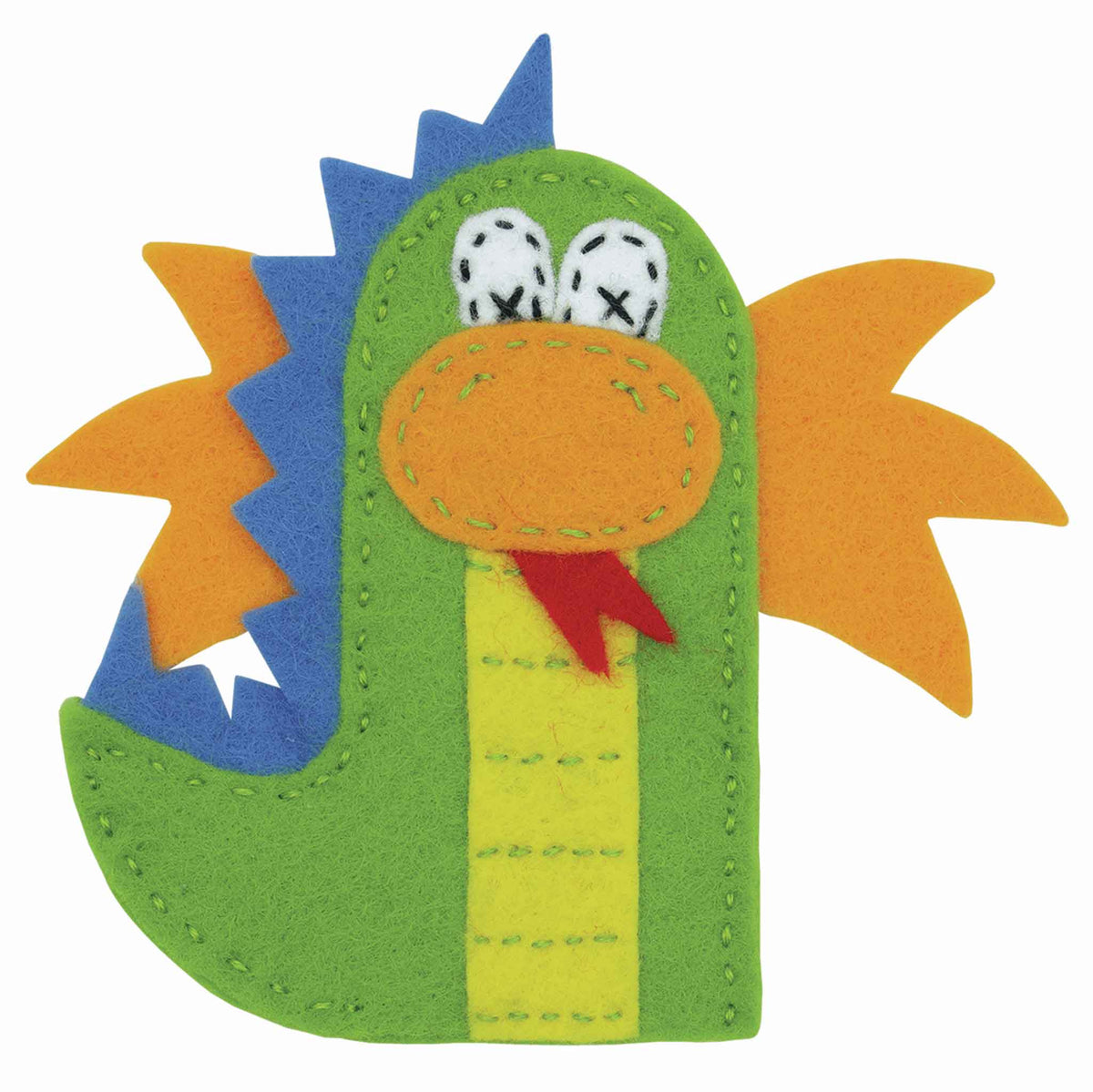 Dragon Finger Puppet Craft Kit - Anchor Craft Kit – Fabric and Ribbon