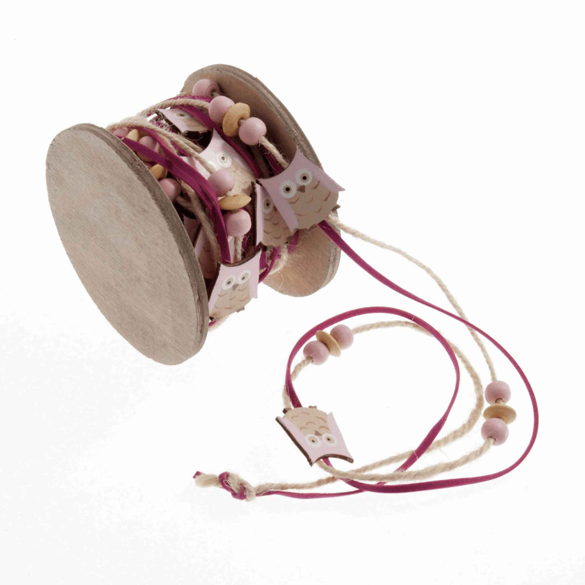 20mm String Trim - Owl - 3 Metres - Pink – Fabric and Ribbon