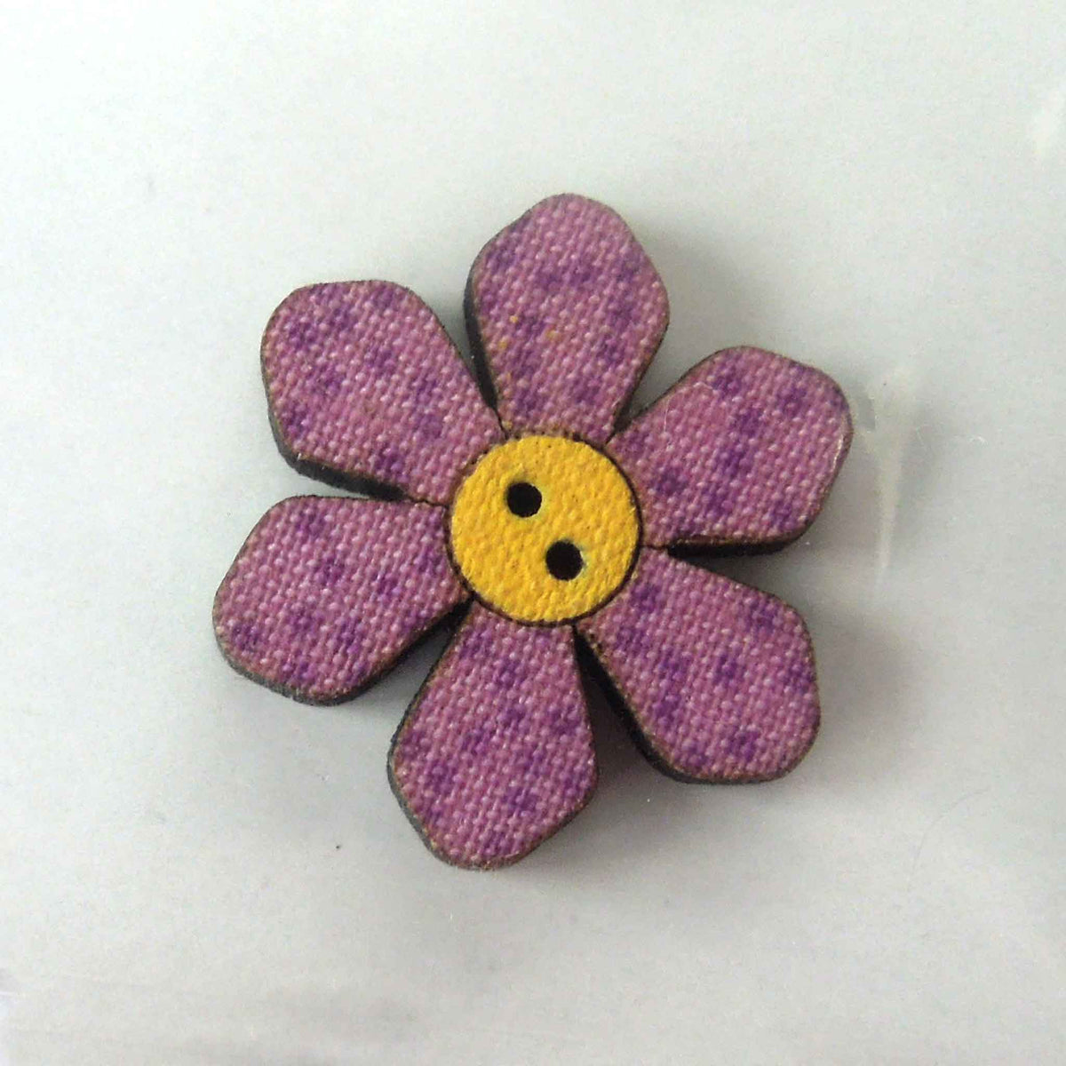 25 mm Daisy Buttons, Wooden Flower Buttons, Pack of 3 Craft Buttons ...