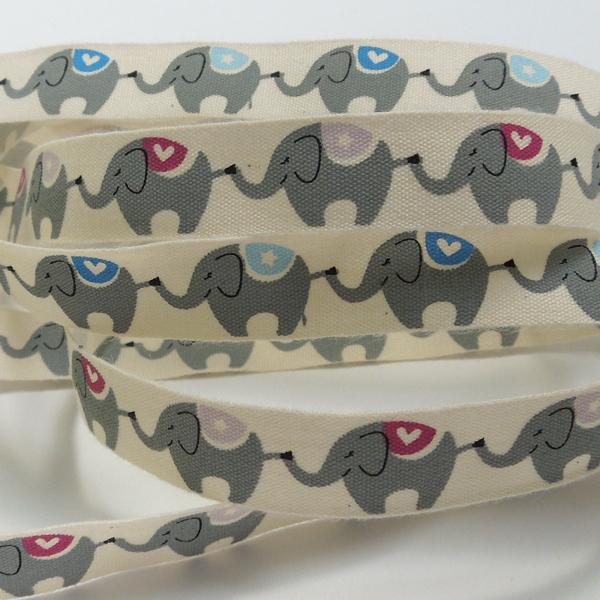15mm Baby Pink Elephant Cotton Ribbon – Fabric and Ribbon