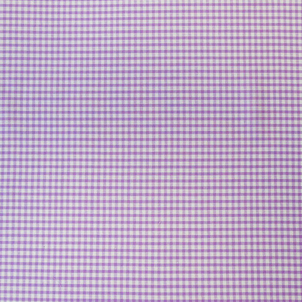 Lilac Gingham Cotton Fabric - 1/8 inch check – Fabric and Ribbon